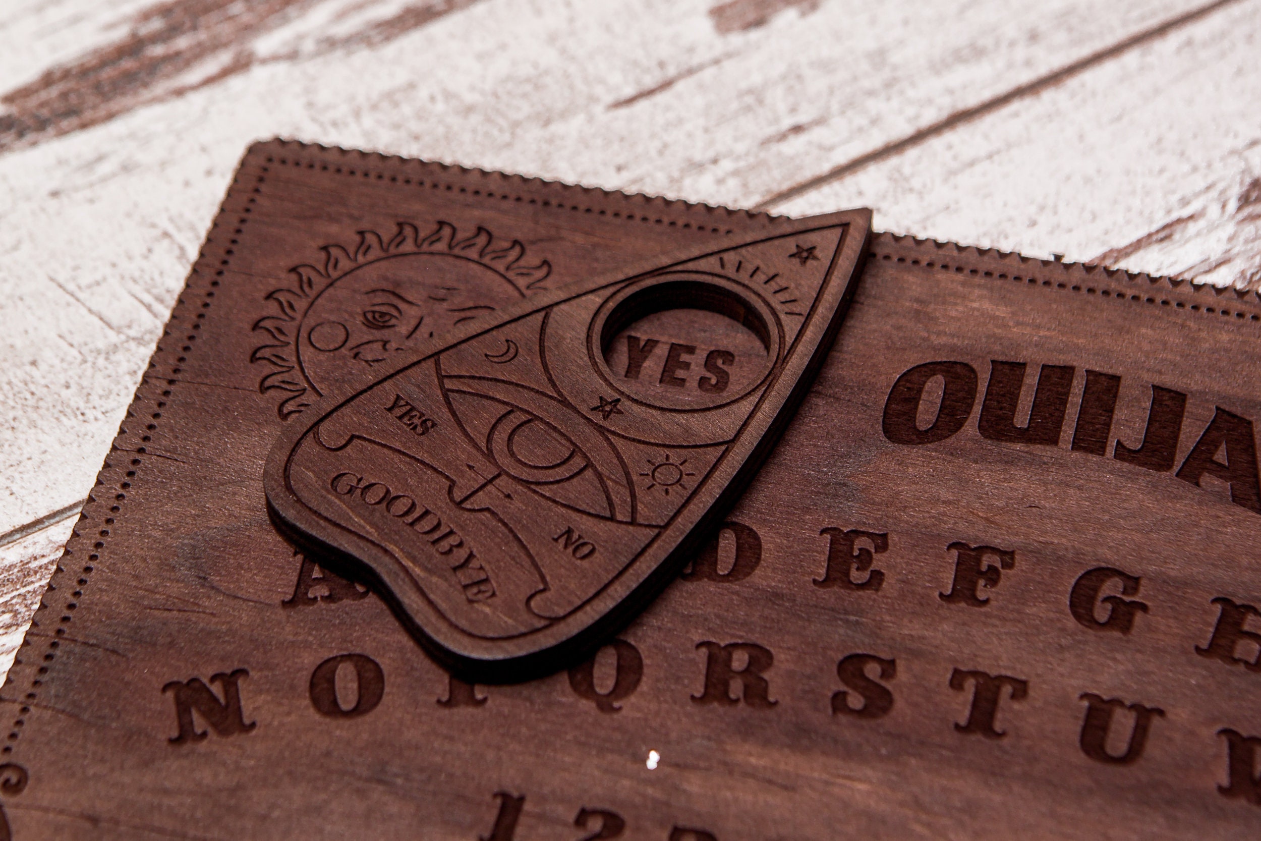 Ouija Board Wood, Spirit Board Table, Ouija Board Game, Occult Board ...