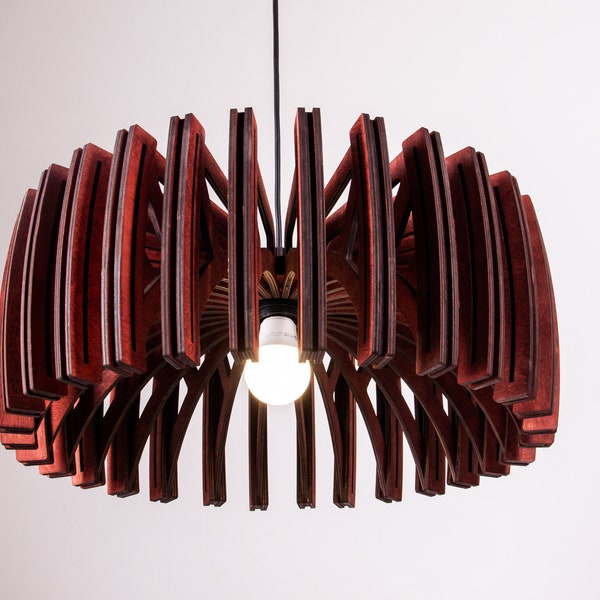 Wood Pendant Light - Etsy