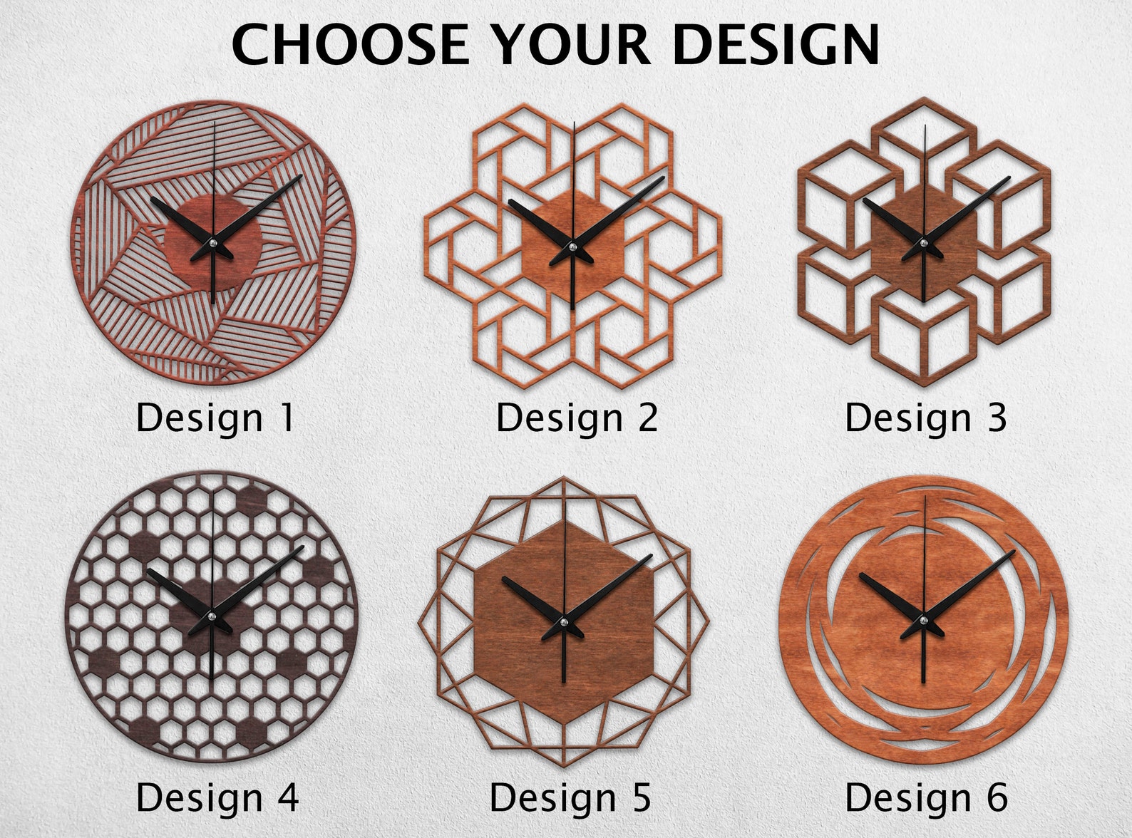 Modern Wood Wall Clockwall Clock Uniquewall Clock - Etsy