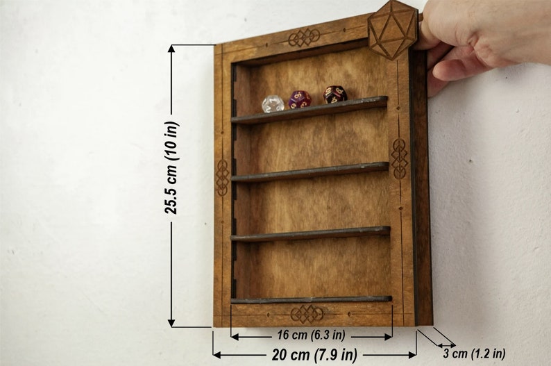Dice Display Framerpg Dice Storagedice Display Wallwood - Etsy