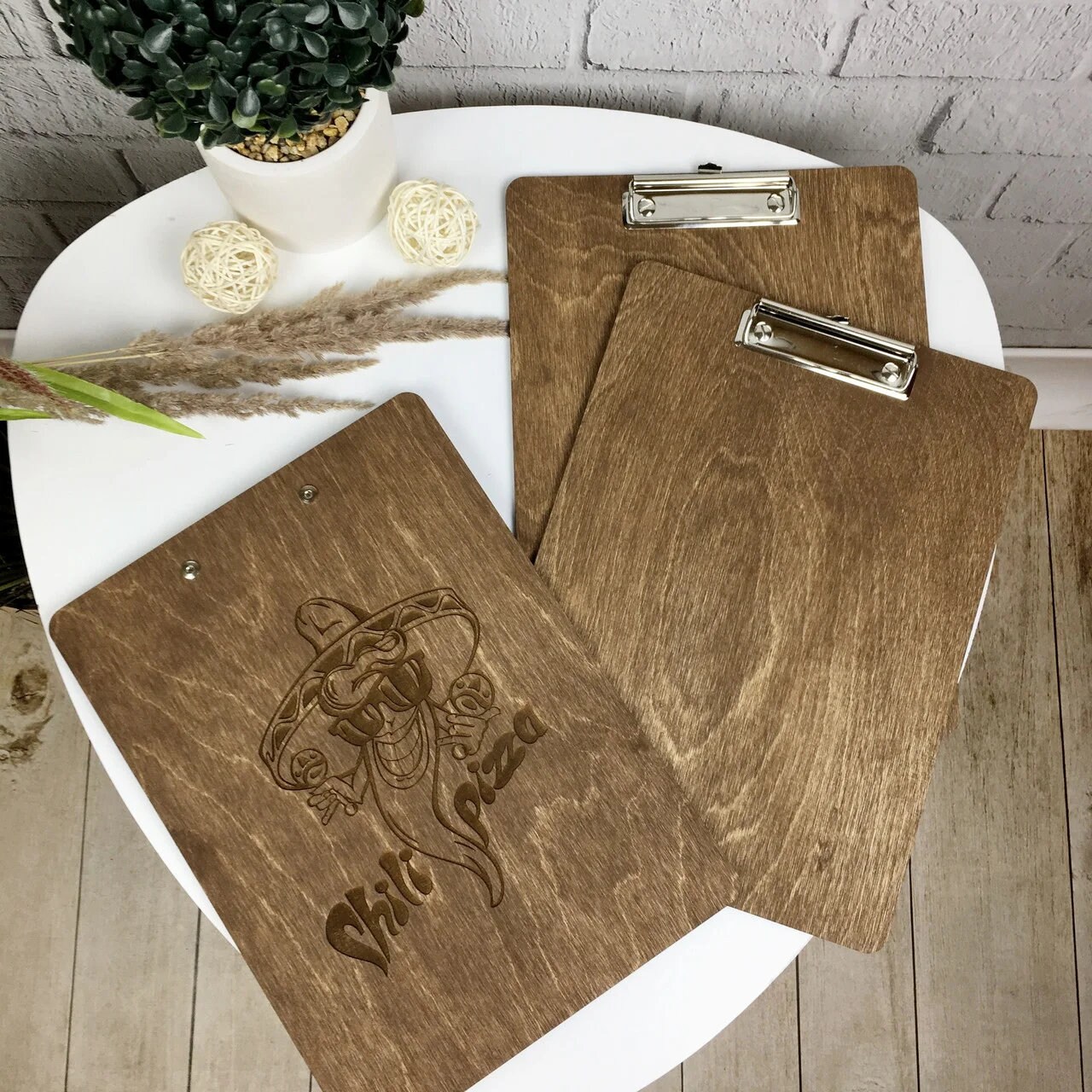 Wood Menu Boardwooden Clipboardrestaurant Menu Holderwooden - Etsy