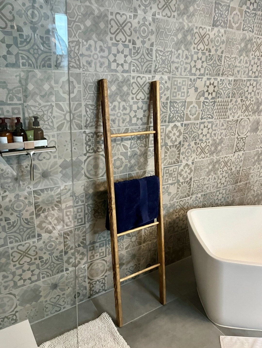 Wooden Blanket Ladder, Bathroom Ladder, Blanket Ladder Maple, Ladder ...