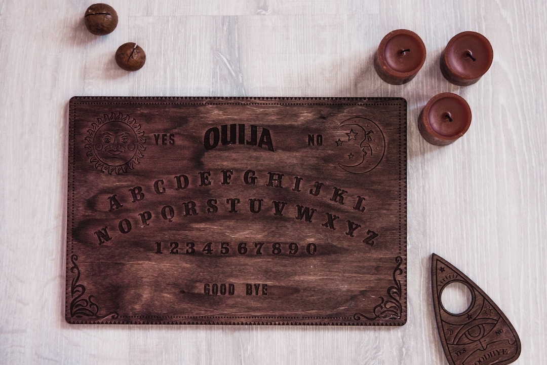 Ouija Board Wood, Spirit Board Table, Ouija Board Game, Occult Board ...