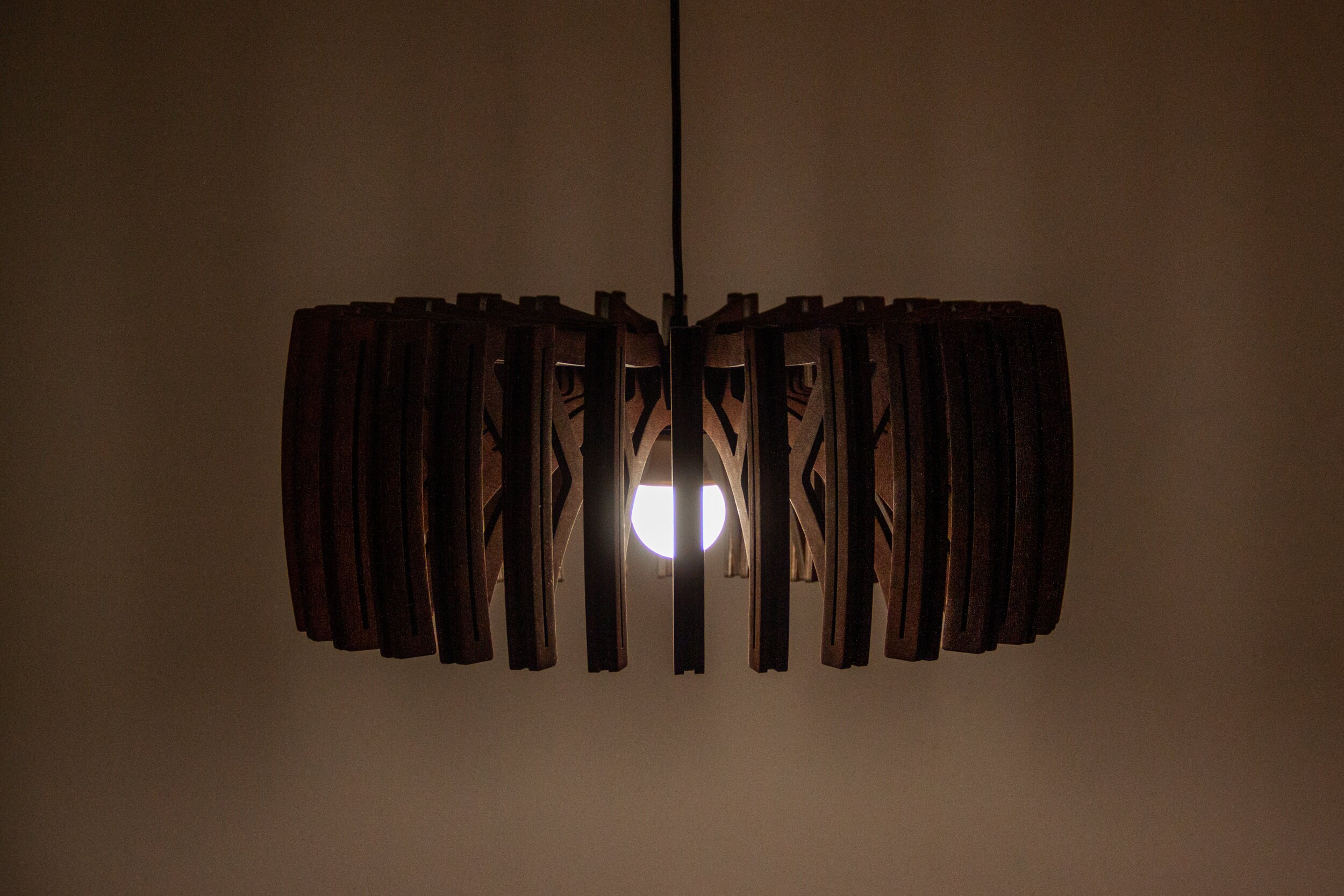 Wood pendant light mid centuryHanging light fixtures | Etsy