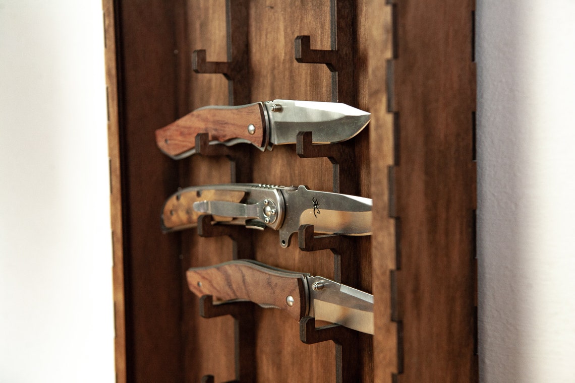 Knife Display, Rustic Knife Display, Pocket Knife Display, Pocket Knife ...