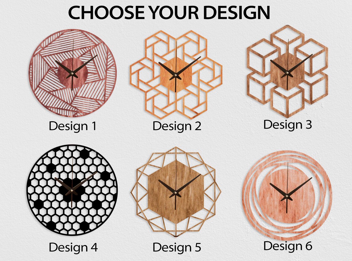 Roman Numerals Clockwooden Wall Clock Modernwood Wall - Etsy