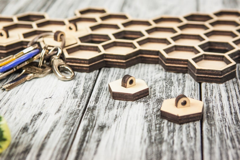 Honeycomb Key Holderkey Holder for Wallkey Holder Woodenkey - Etsy