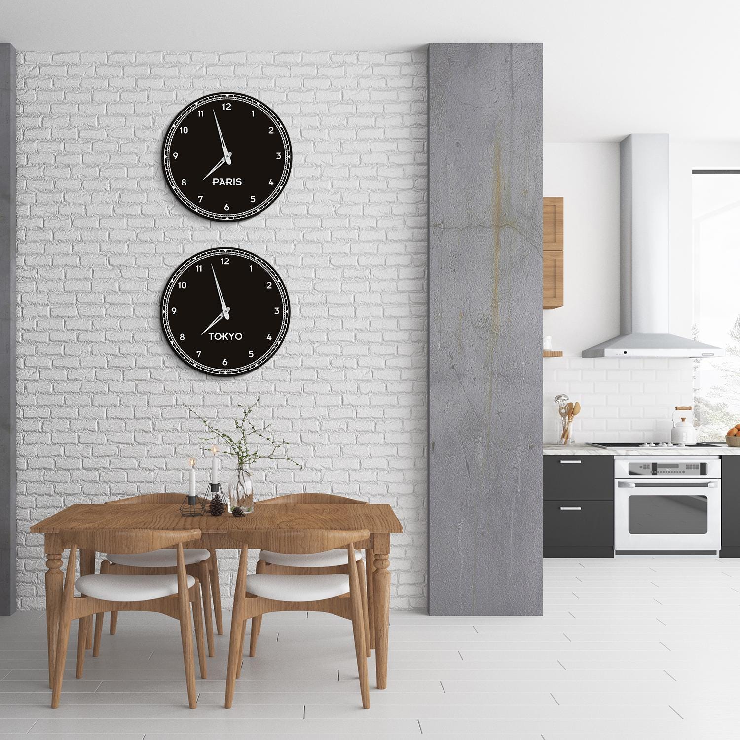 Custom Time Zone Clock, Custom City Clock, Multiple Time Zone Wall ...