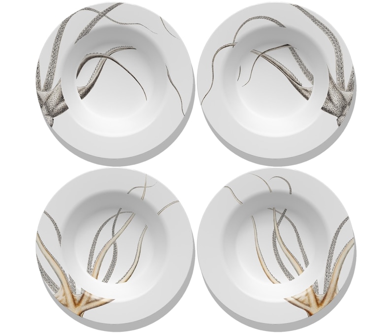 Octopus Dinnerware Set of Bowls for Indoor and Outdoor Dining ...