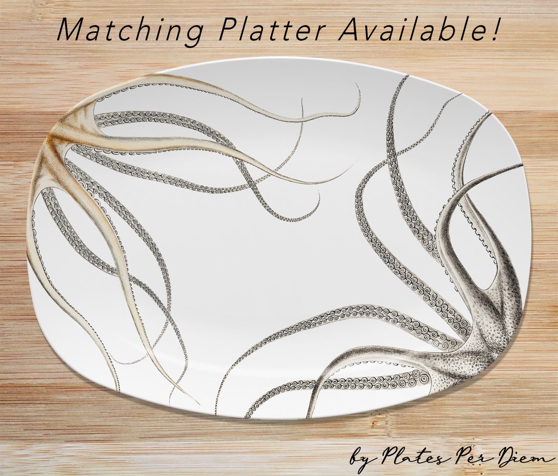 Octopus Dinnerware Set of Bowls for Indoor and Outdoor Dining ...