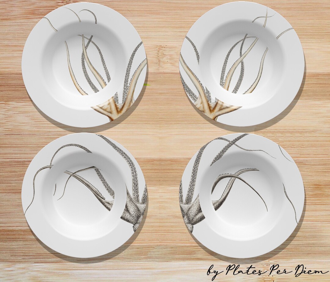 Octopus Dinnerware Set of Bowls for Indoor and Outdoor Dining ...