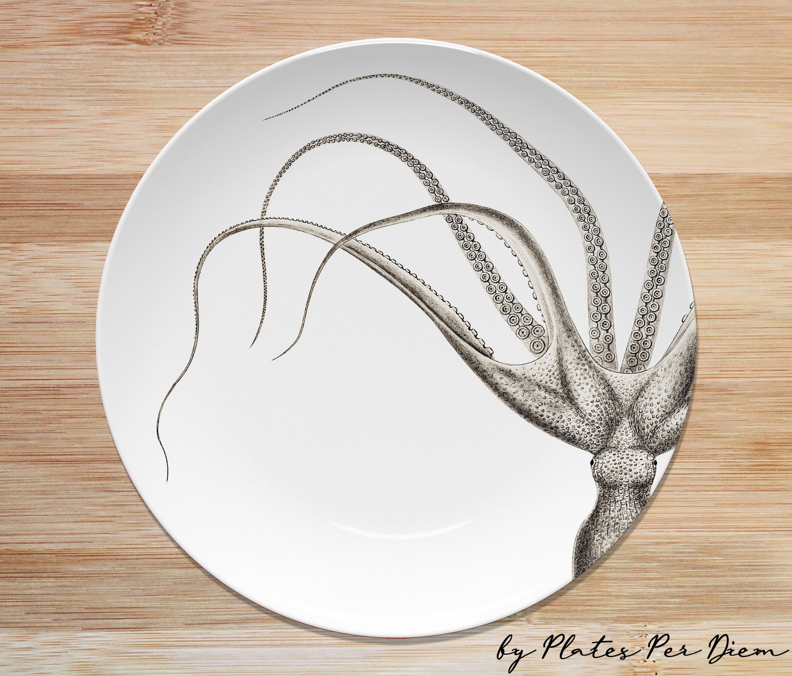 Octopus Dinnerware Set of 4 Plates for Indoor and Outdoor - Etsy
