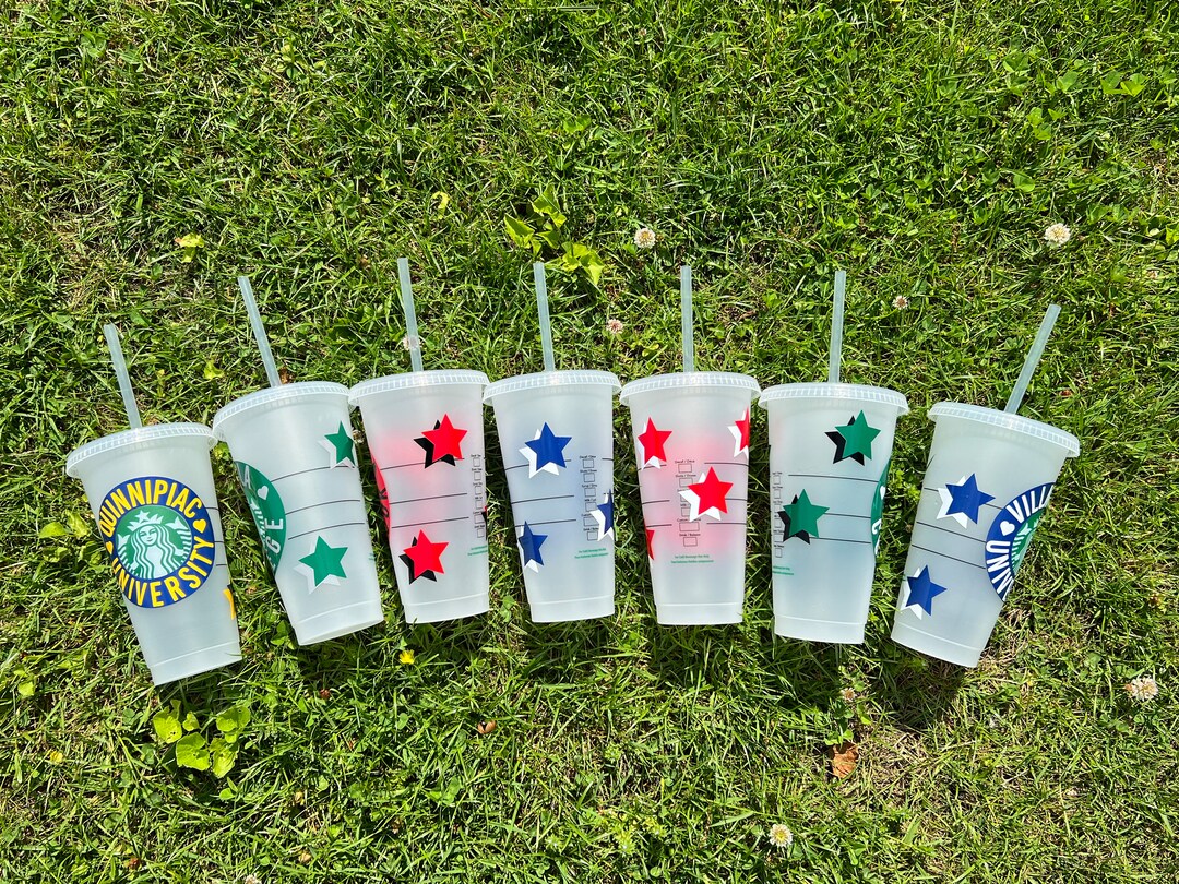 Custom College Starbucks Cup | Starred Logo, Graduation Gift - Etsy