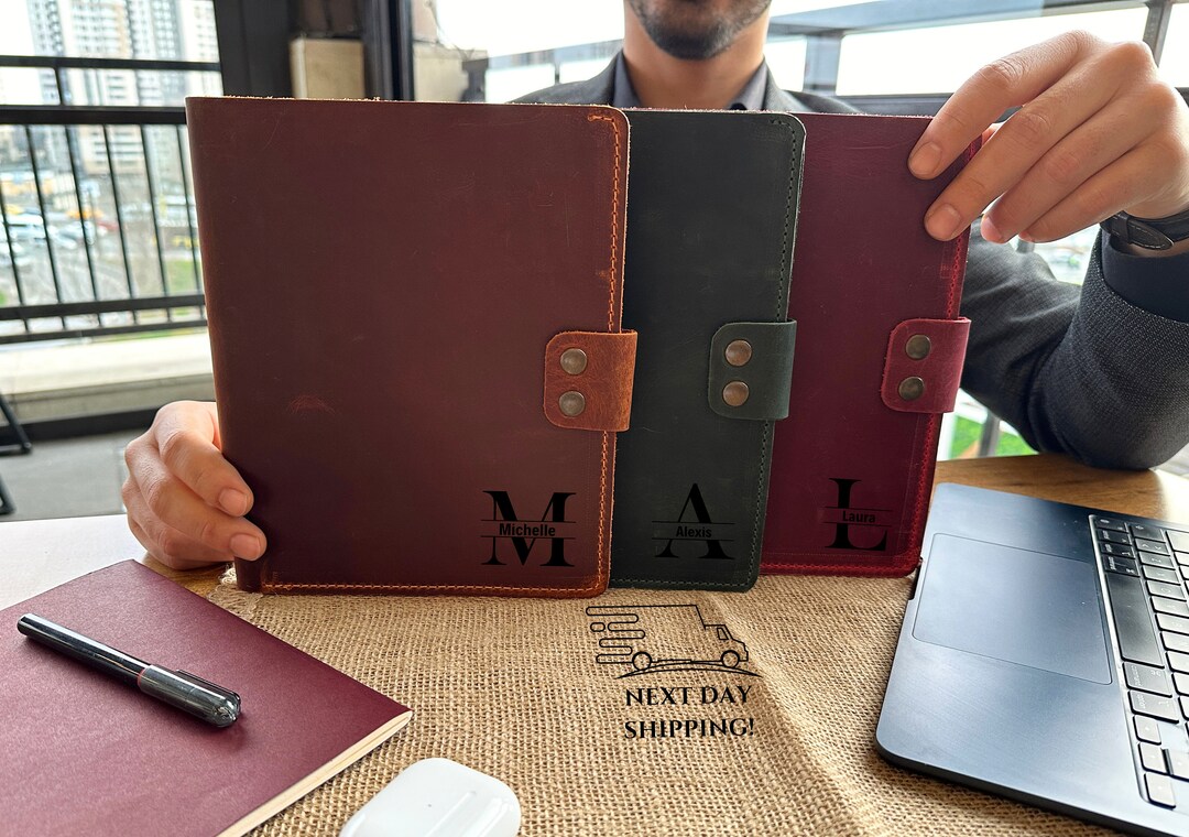 Business Leather Portfolio, Custom Corporate Gift, Employee ...