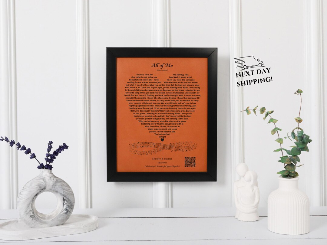 3rd Anniversary Gift, Personalized Leather Anniversary Gift, Leather ...