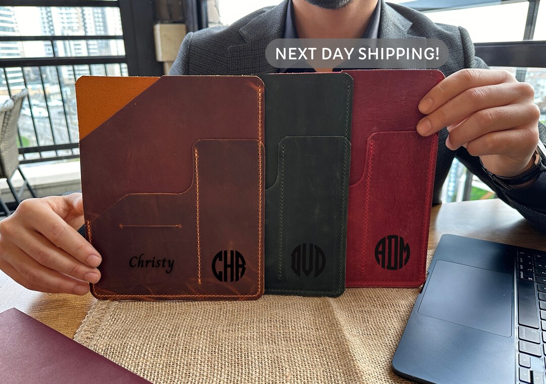 Personalized Leather Business Portfolio, Leather Journal Cover, Leather ...