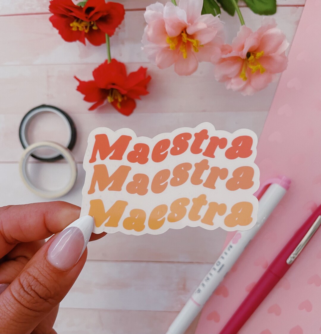 Maestra~ Teacher Laptop| Water Bottle Sticker Decal - Etsy