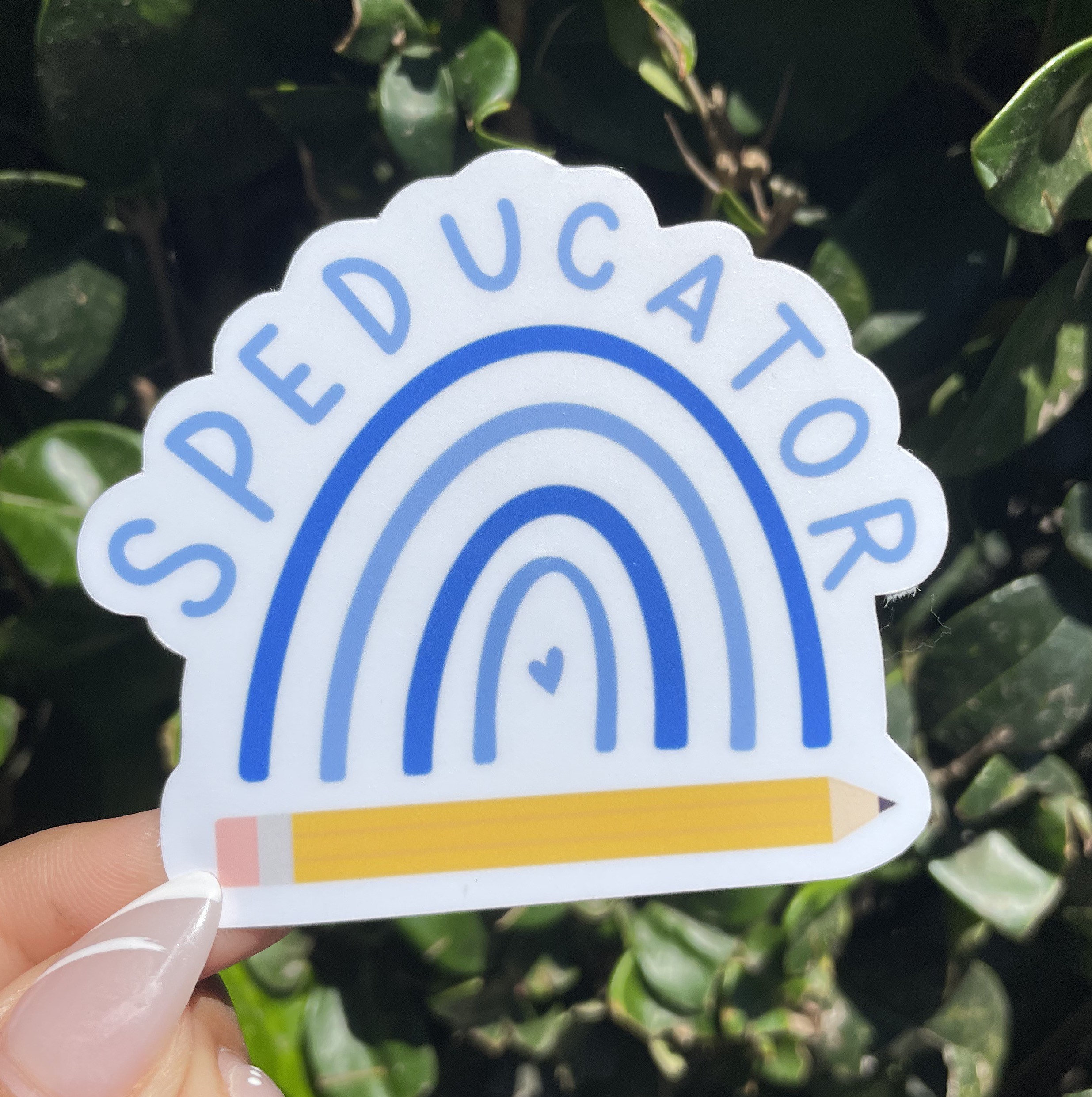 Speducator Rainbow Pencil Sticker - Etsy