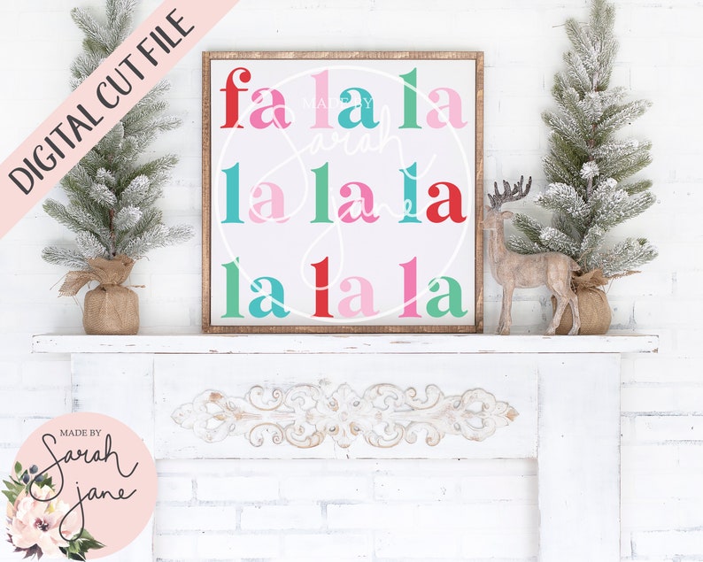 Fa La La SVG Digital File Bundle svg, Dxf, Eps, Jpg, Png - Etsy