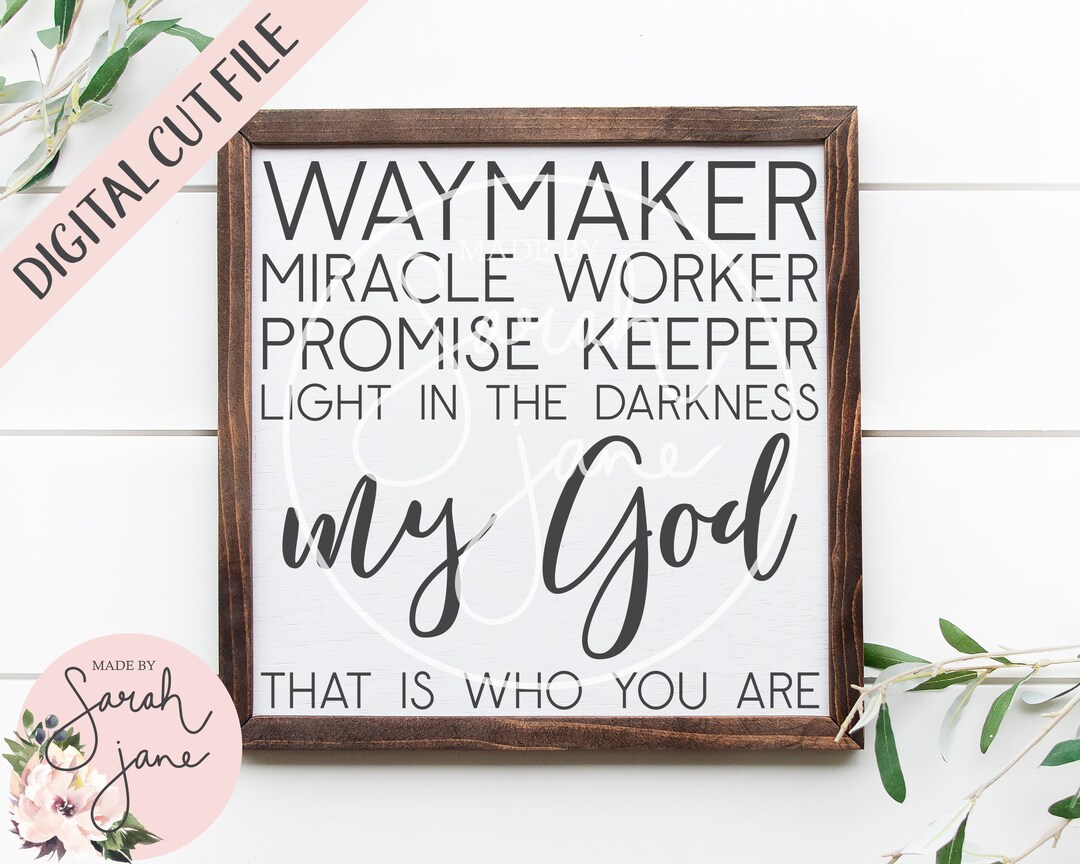 Waymaker SVG Digital File Bundle svg Dxf Eps Png Jpg - Etsy