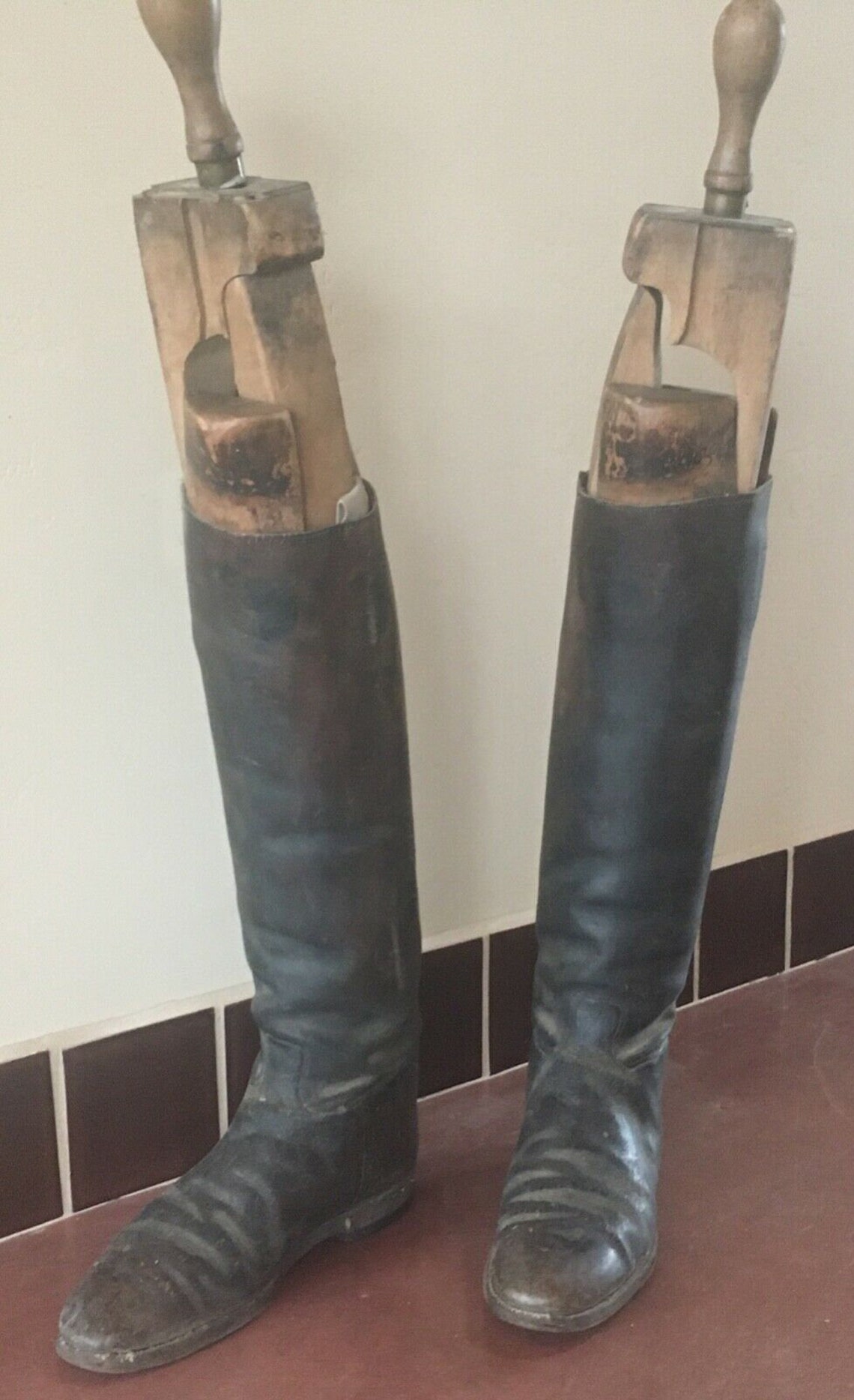 Antique Peal Leather Calvary Boots & Vintage English Riding - Etsy