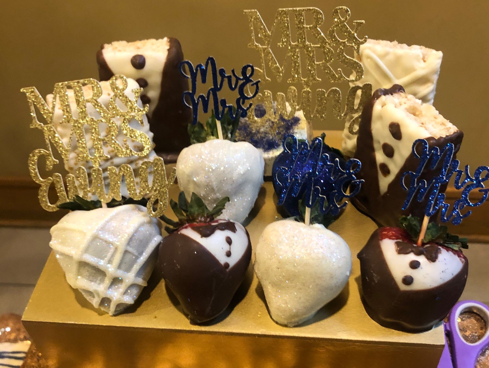 Sweet treats strawberries pretzels rods Oreos rice Krispy | Etsy