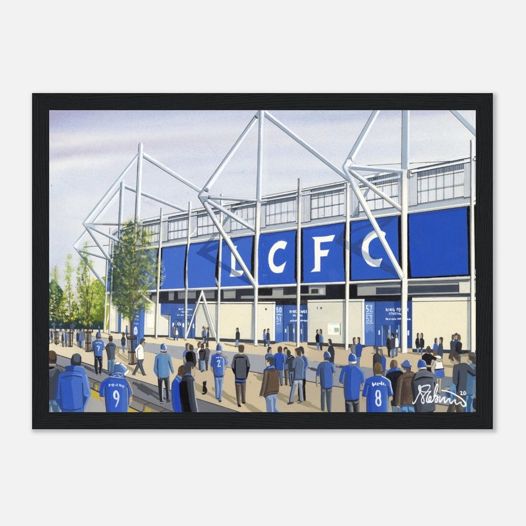 Leicester City, Premium Matte Paper Wooden Framed A4 Football Club Art ...