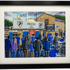 Matlock, Causeway Lane Stadium. Framed, High Quality Football Stadium ...
