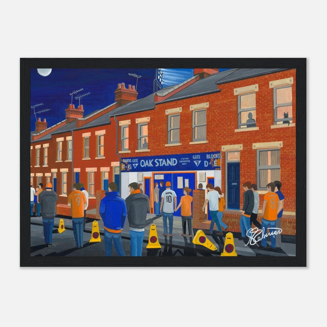 Luton Town, Kenilworth Road Stadium. Premium Matte Paper Wooden Framed ...