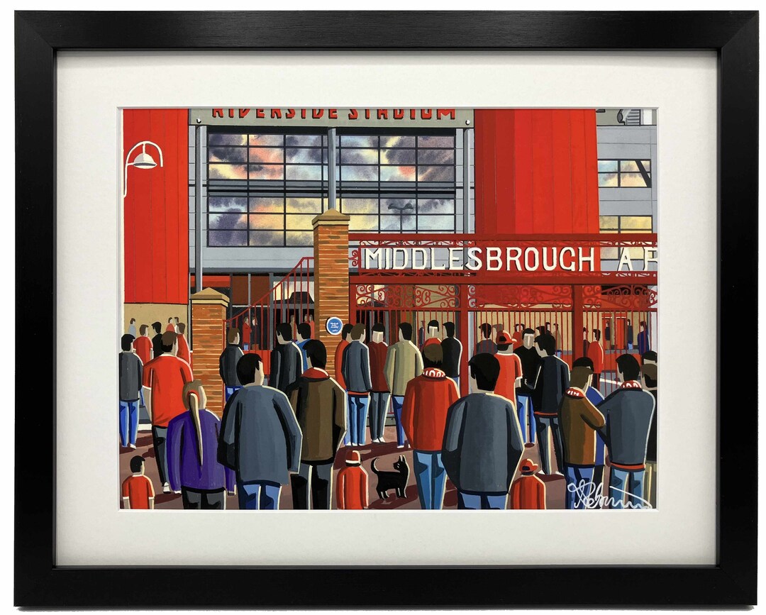 Middlesbrough, Riverside Stadium, Wall Art Framed Print, Football Club ...