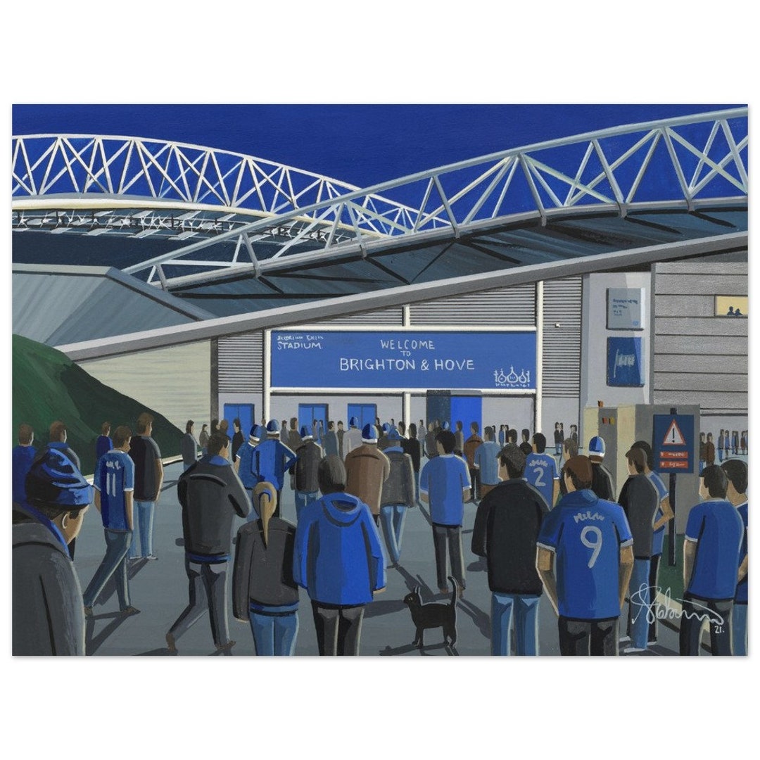 Brighton Hove, Stadium, Superior Poster, Wall Art Football Club FC ...