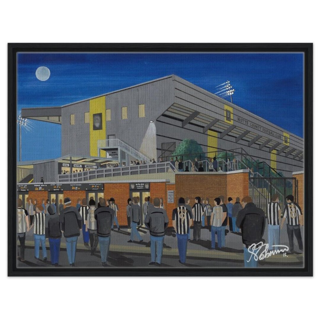 Notts C, Meadow Lane Stadium. Framed Canvas Football Art Print. Wall ...