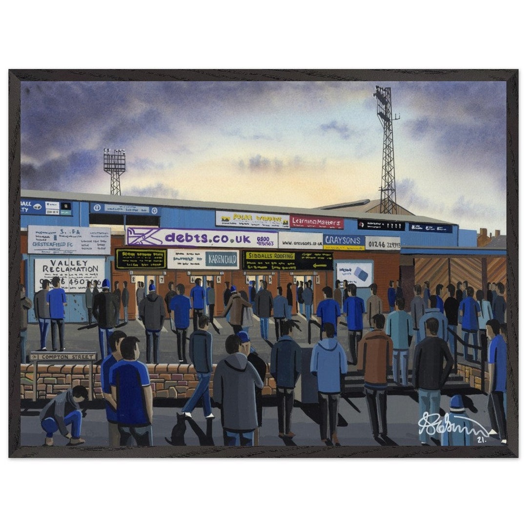 Chesterfield. Retro Saltergate Superior Framed Poster: FC Football Club ...