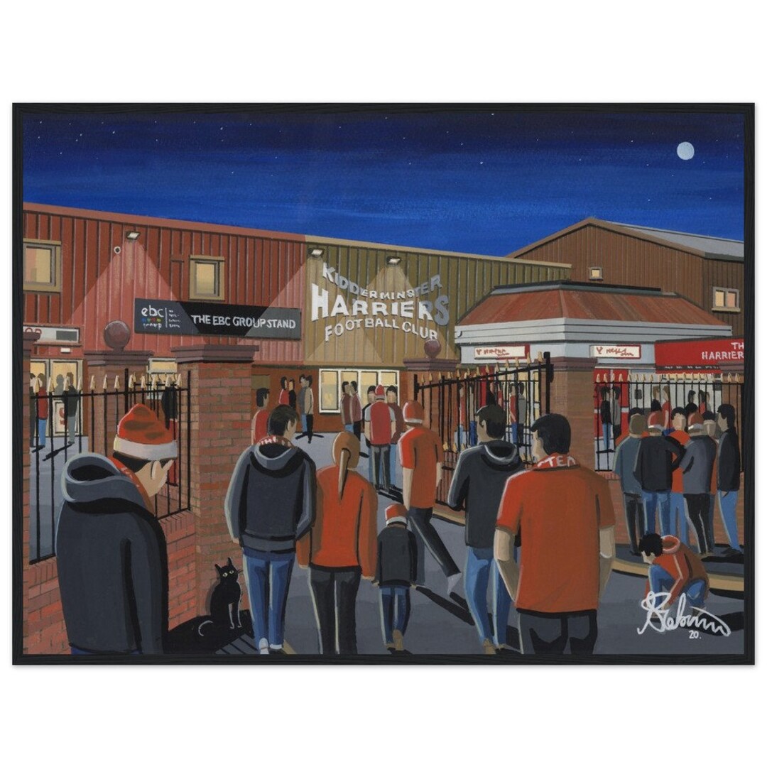 Kidderminster. Aggborough Stadium Standard Framed Poster: Harriers FC ...