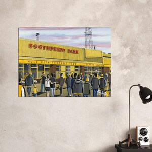 Hull, Retro Boothferry Park Stadium, Standard Poster, Wall Art Football ...