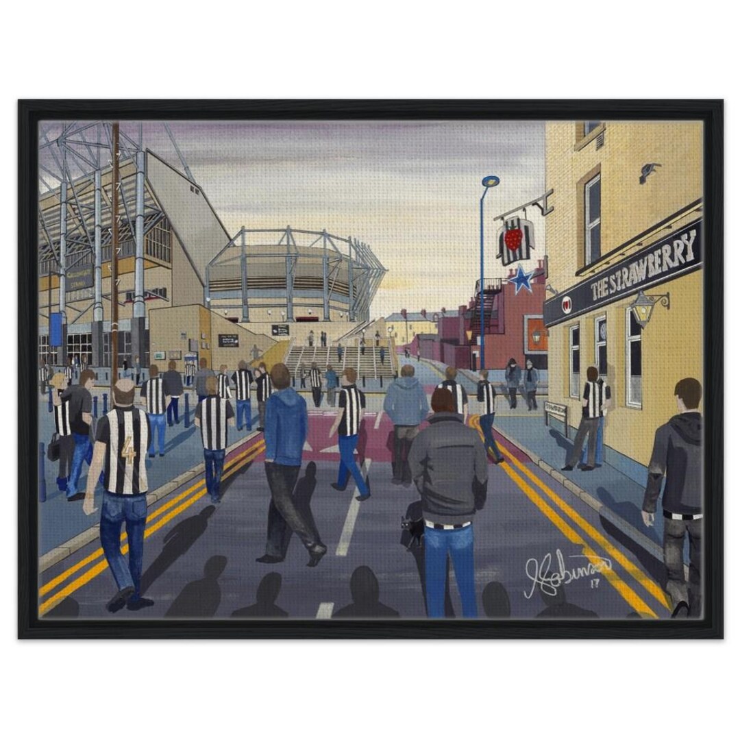 Newcastle U. St James's Pk Framed Canvas Art Print: United Football ...