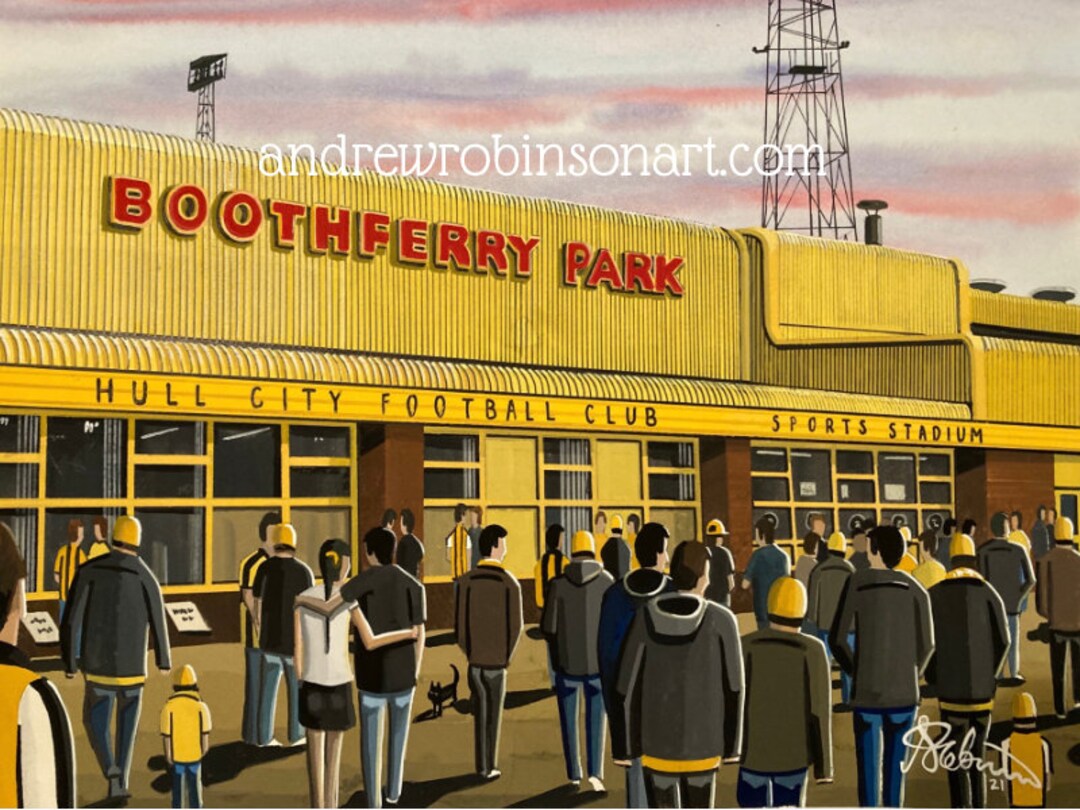 Hull, Retro Boothferry Park Stadium, Standard Poster, Wall Art Football ...