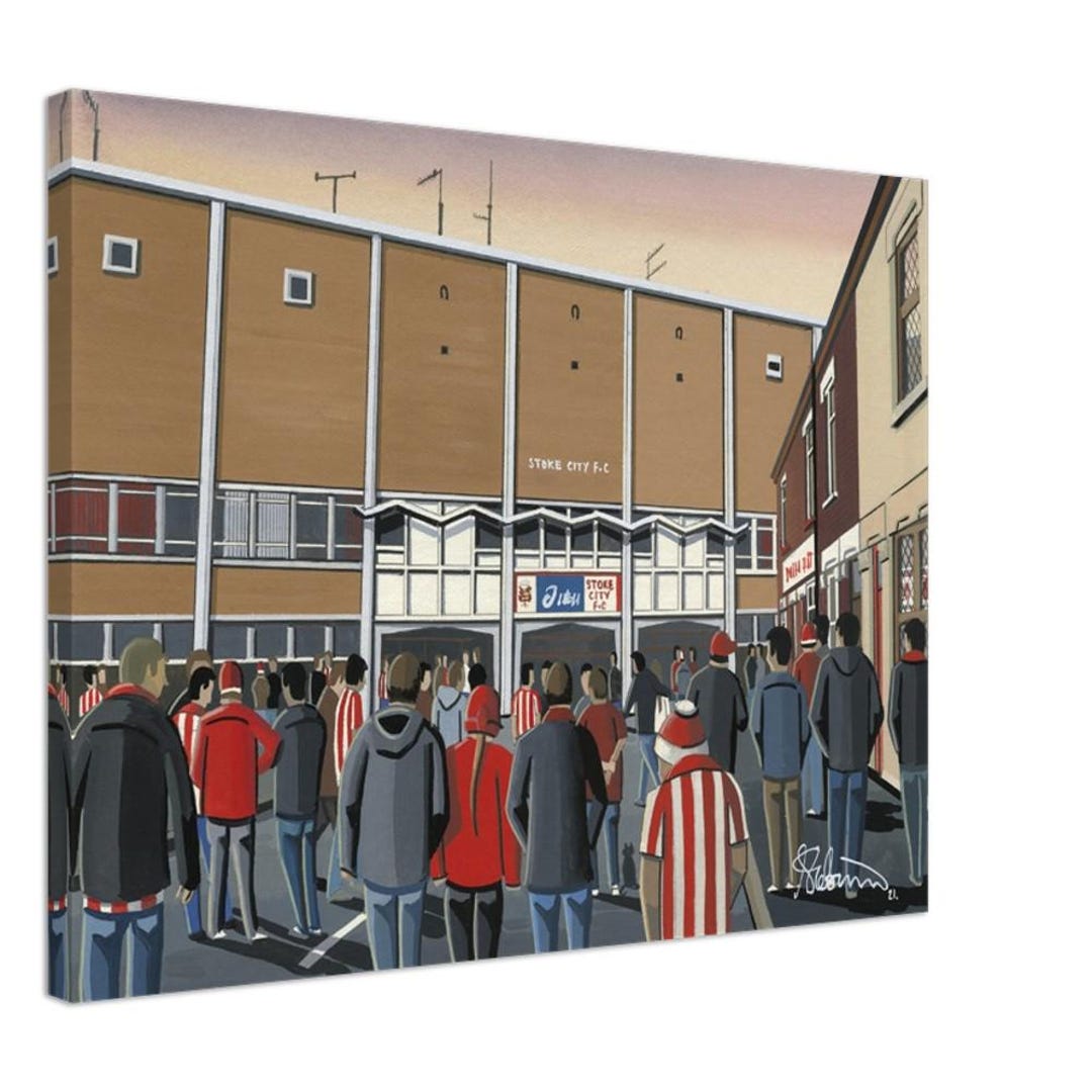 Stoke City, Retro Victoria Ground Stadium. Football Club Canvas Print ...