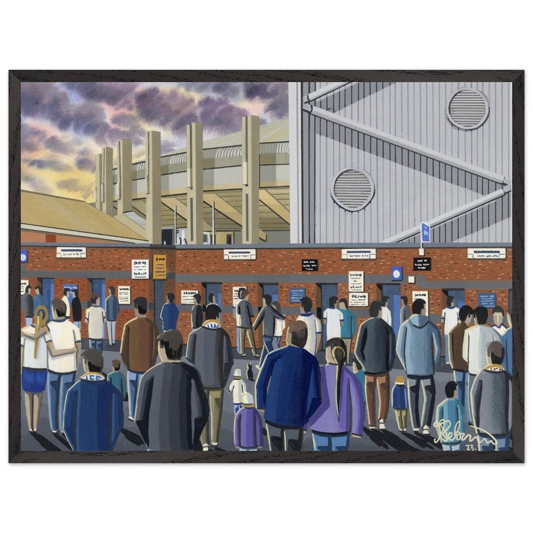 Leeds. Elland Road Superior Framed Poster: United Football Stadium Art ...