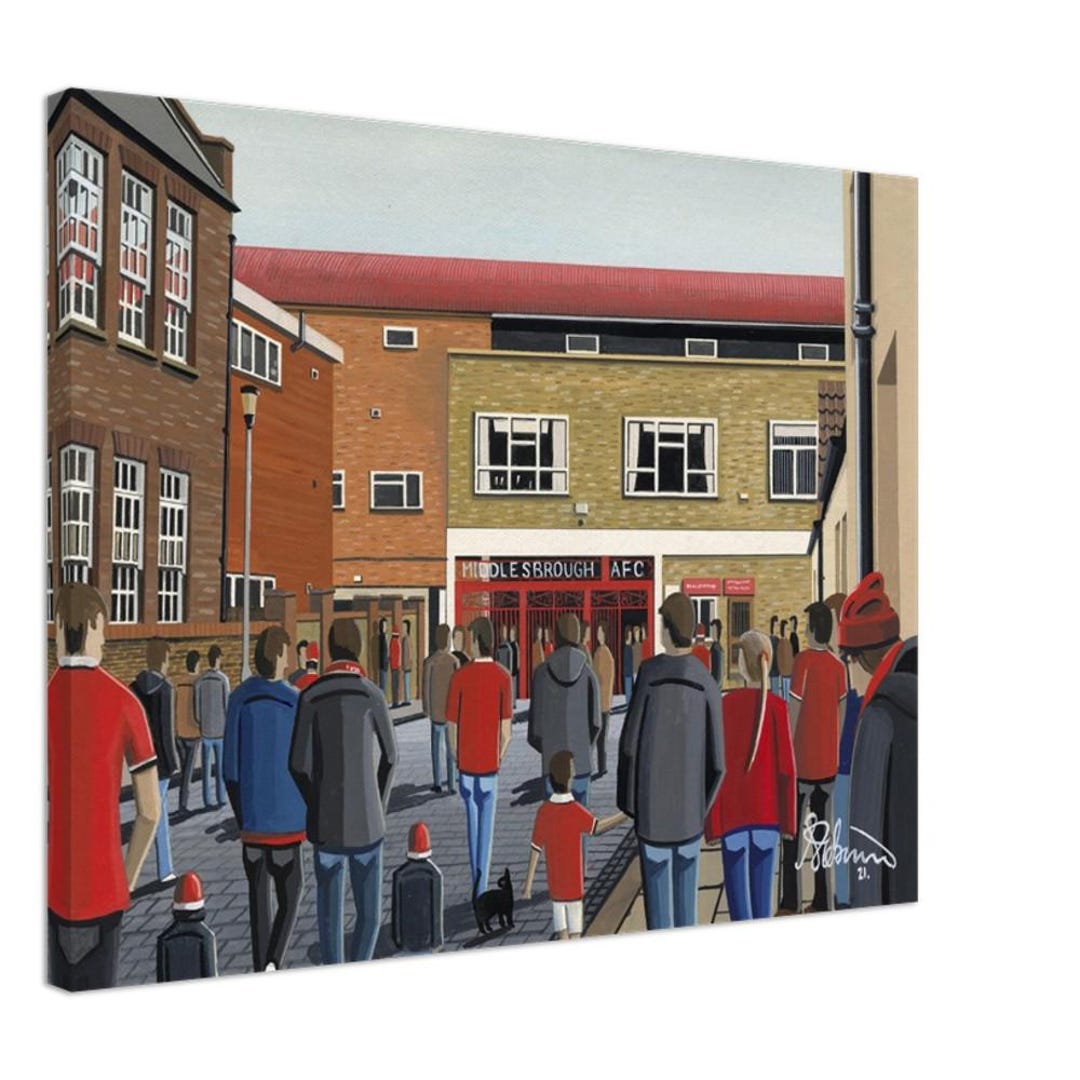 Middlesbrough, Retro Ayresome Pk Stadium Canvas Print. Wall Art ...