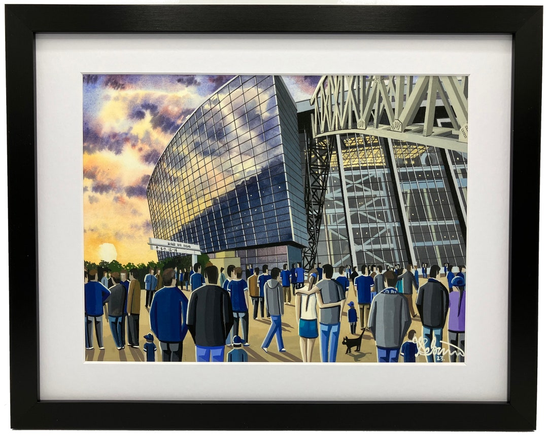 Dallas Football Stadium, Wall Art Framed Print, American Football Team ...