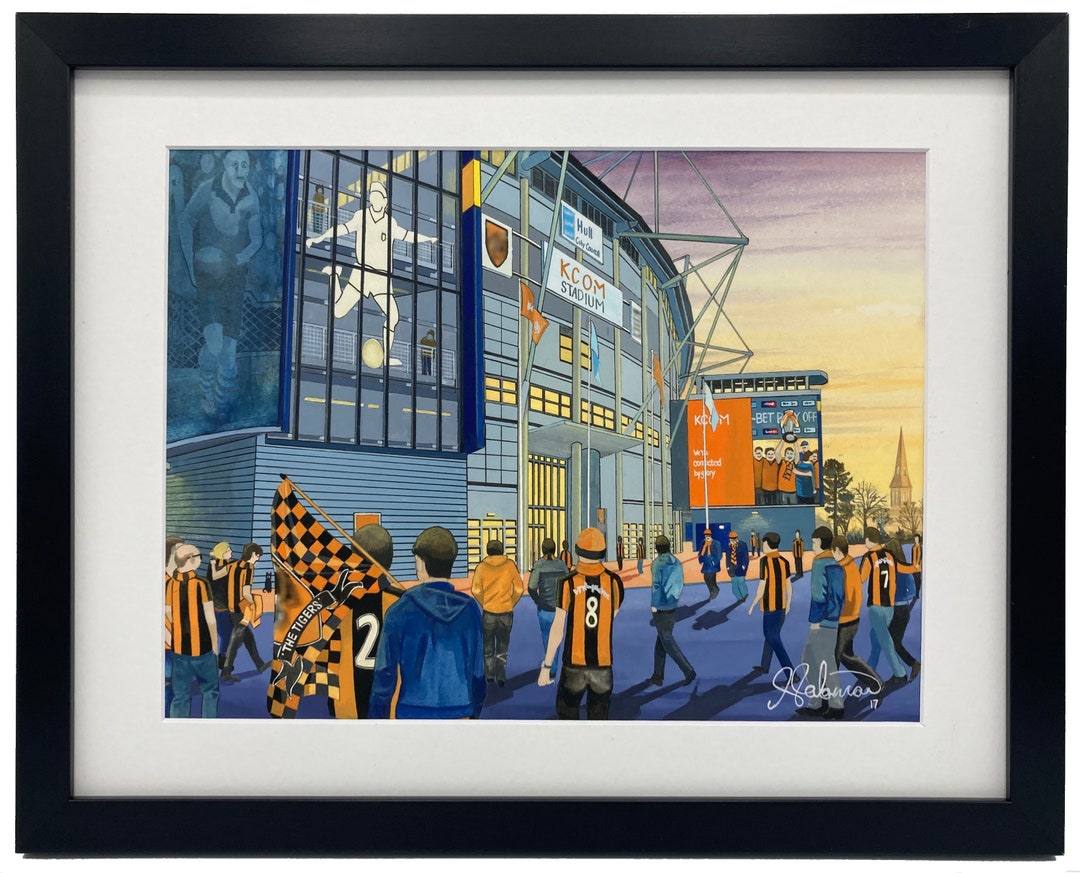 Hull, Football Stadium, Wall Art Framed Print, Football Club FC ...