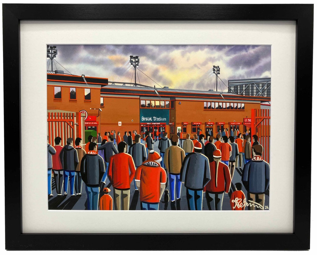Walsall, Bescot Stadium, Wall Art Framed Print, Football Club FC ...