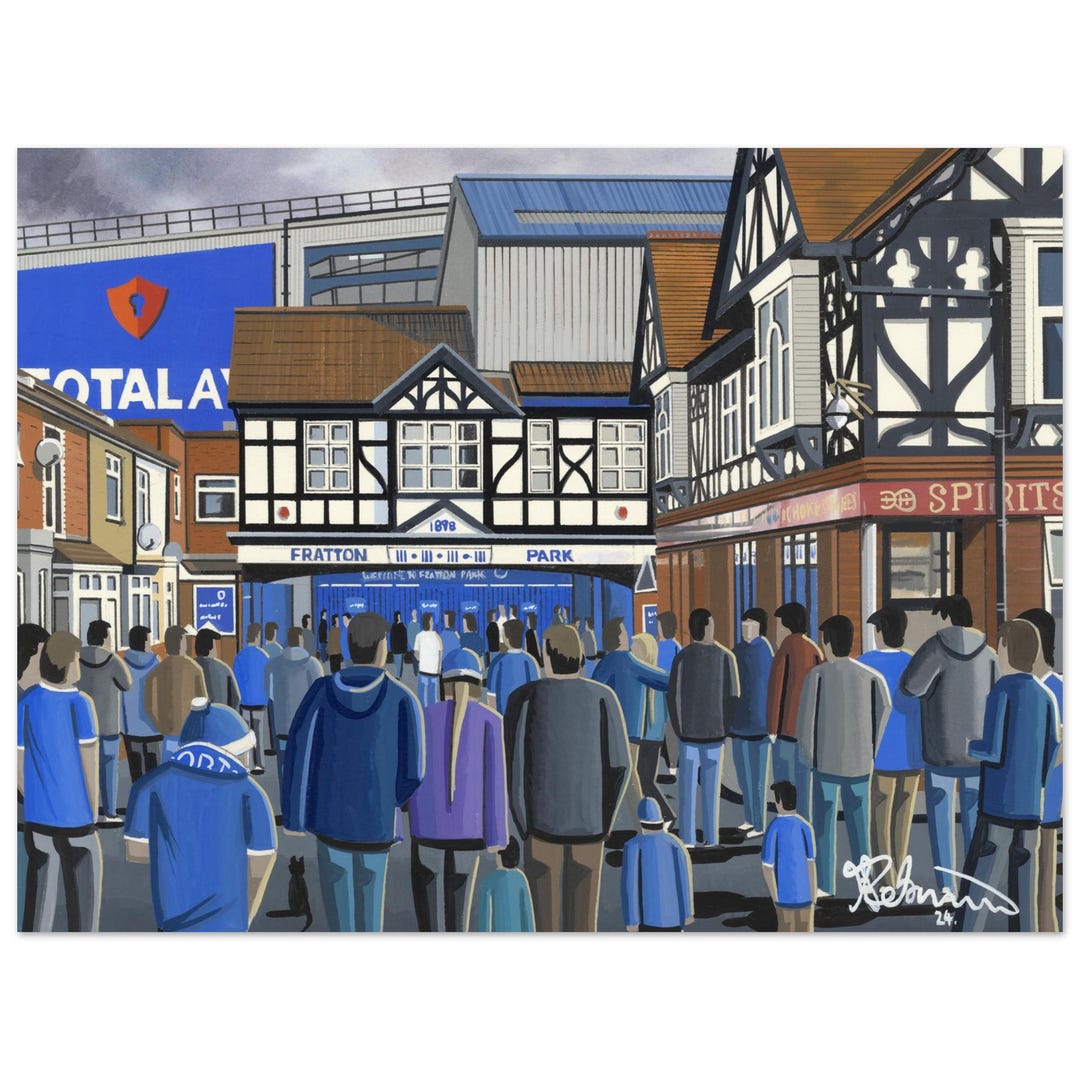 Portsmouth, Fratton Pk Stadium, Standard Poster, Wall Art Football Club ...