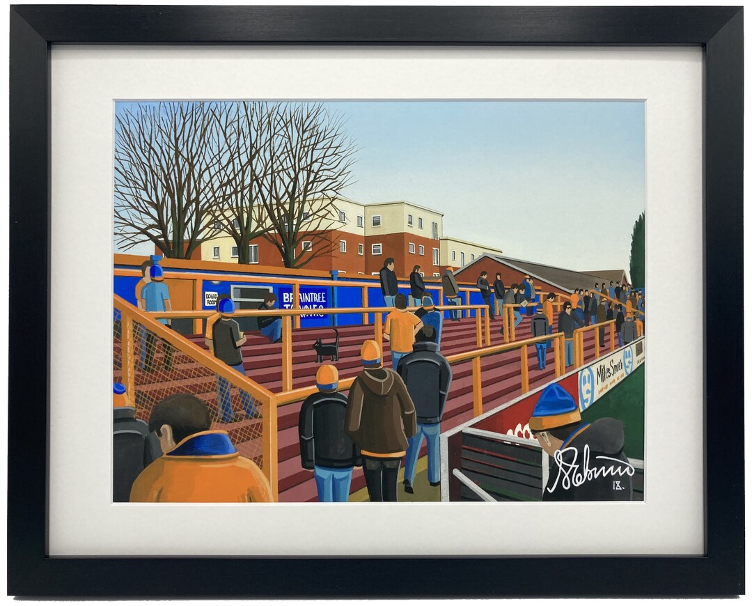 Braintree, Cressing Road Stadium, Wall Art Framed Print, Football Club ...