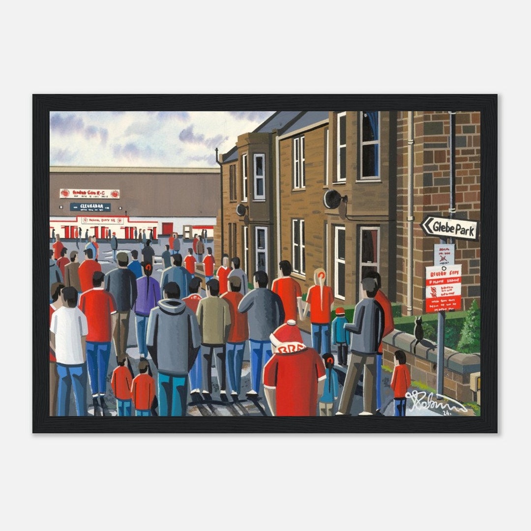 Brechin City, Glebe Park Stadium. Premium Matte Paper Wooden Framed A4 ...