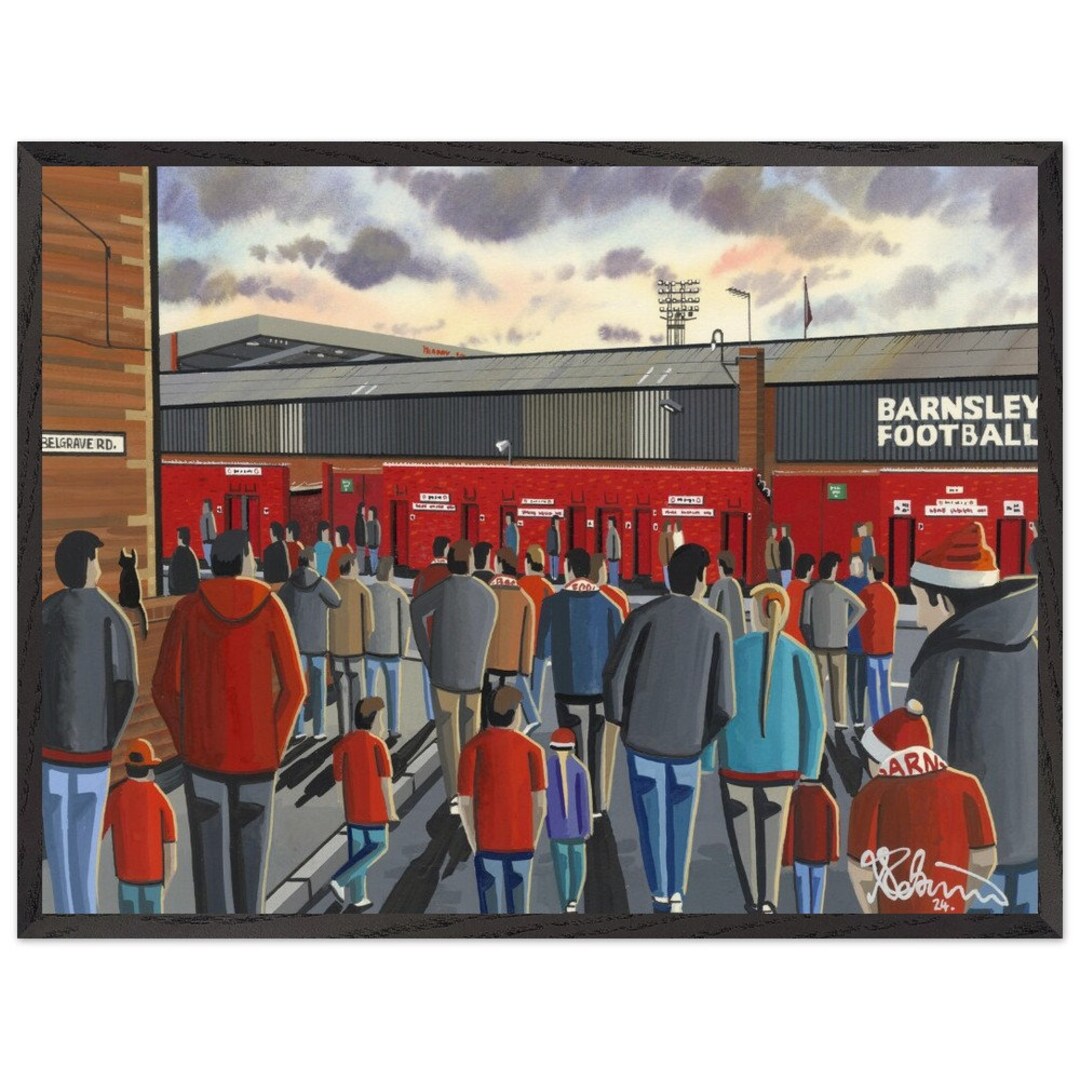Barnsley. Oakwell Stadium Superior Framed Poster:football Club FC ...