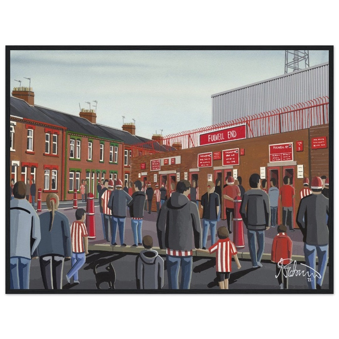 Sunderland. Retro Roker Park Stadium Standard Framed Poster: Football ...