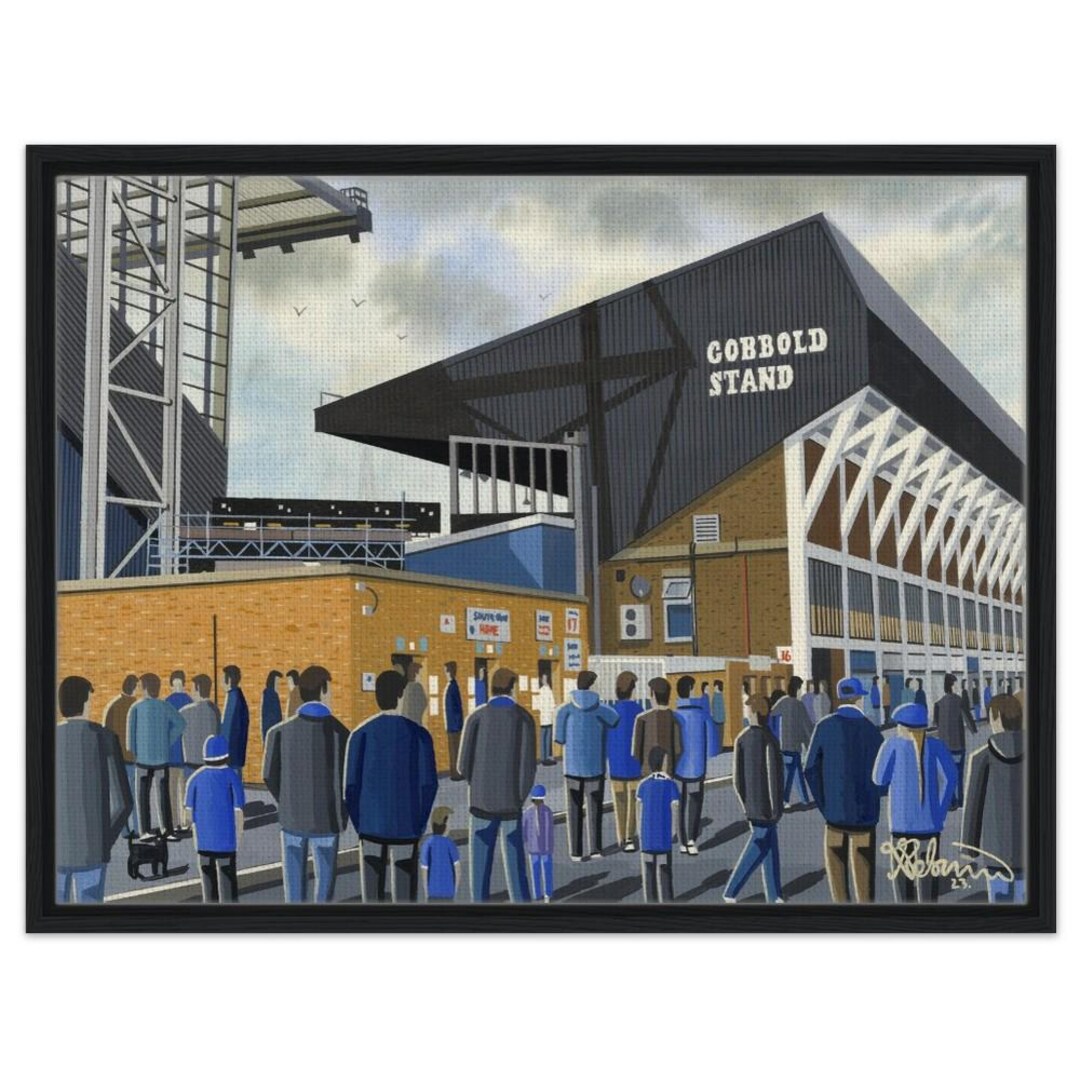 Ipswich, Portman Road Stadium. Framed Canvas Football Art Print. Wall ...