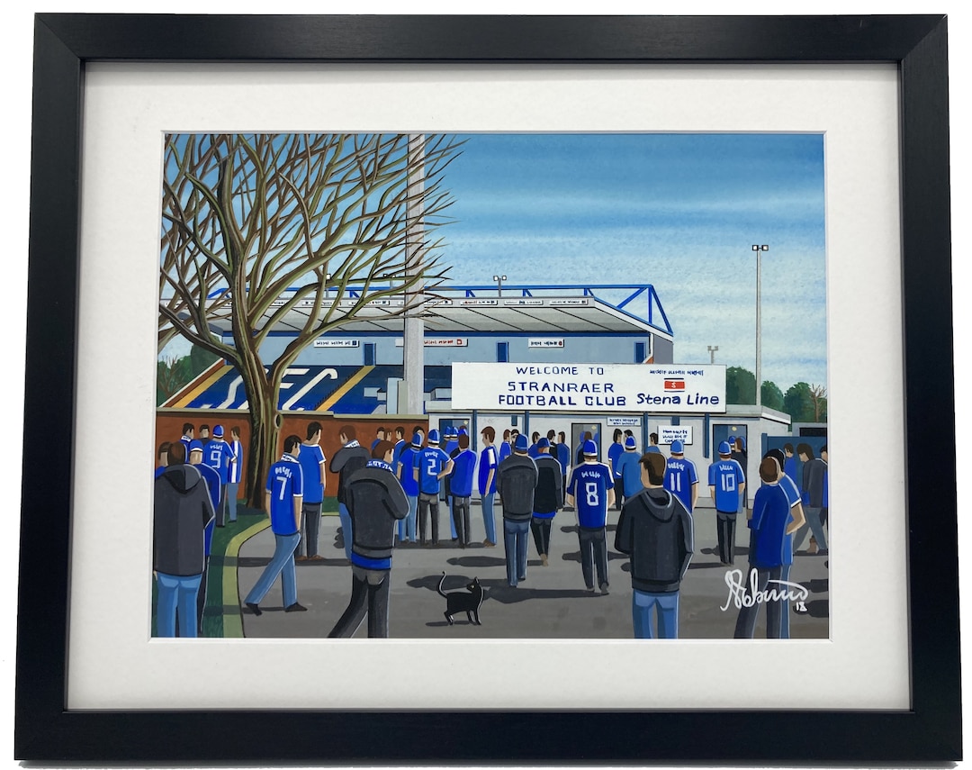 Stranraer, Stair Park Stadium, Wall Art Framed Print, Football Club FC ...